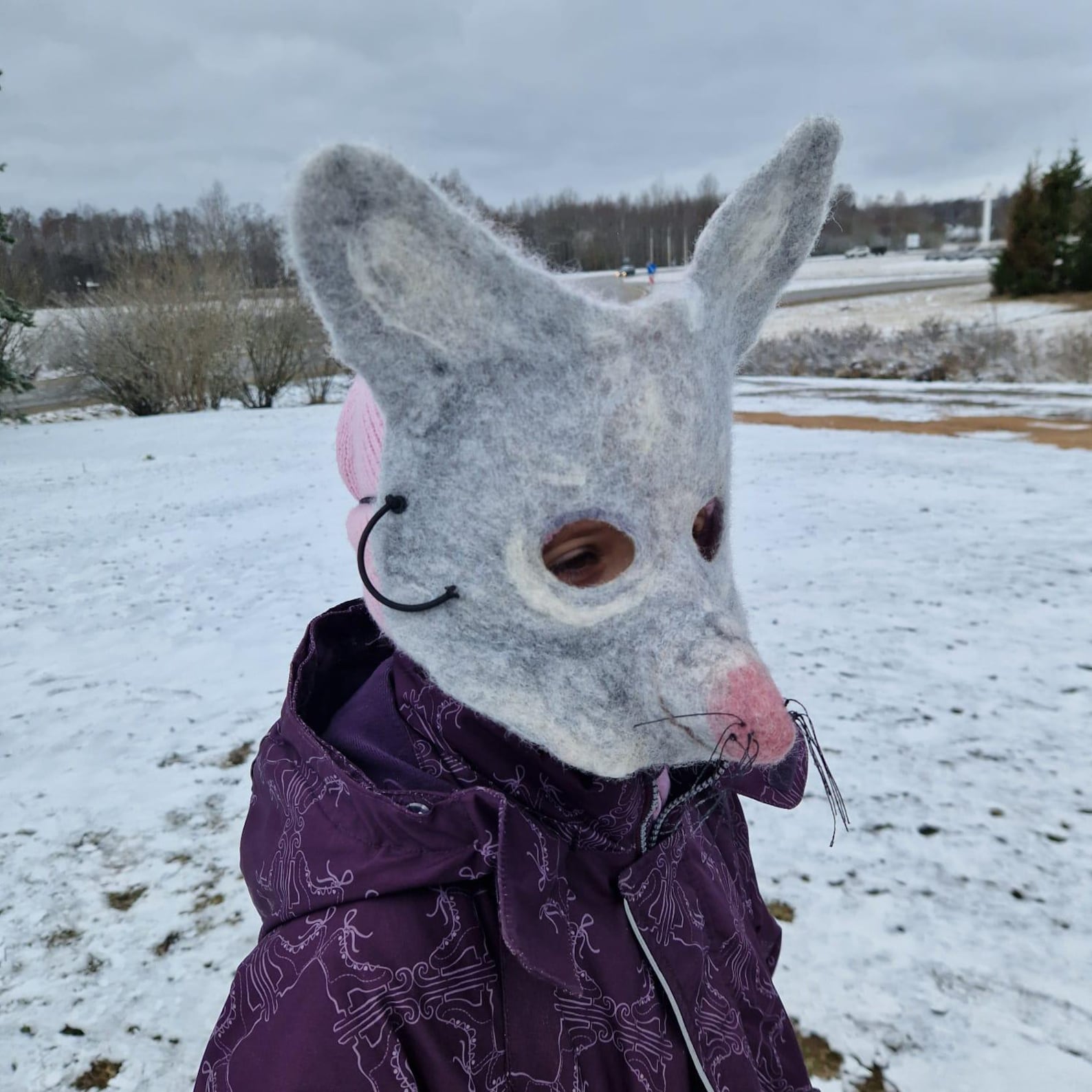 Luxury Kids Felt Mouse Mask.therian Mask.headwear.rat Carnival Mask ...