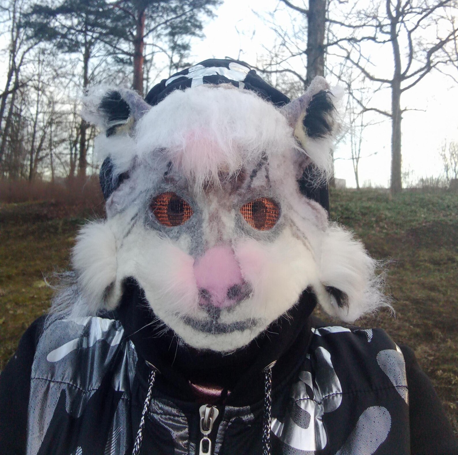 Felted Lynx Cat Mask: Unisex Adult Costume, Halloween Headwear - Etsy