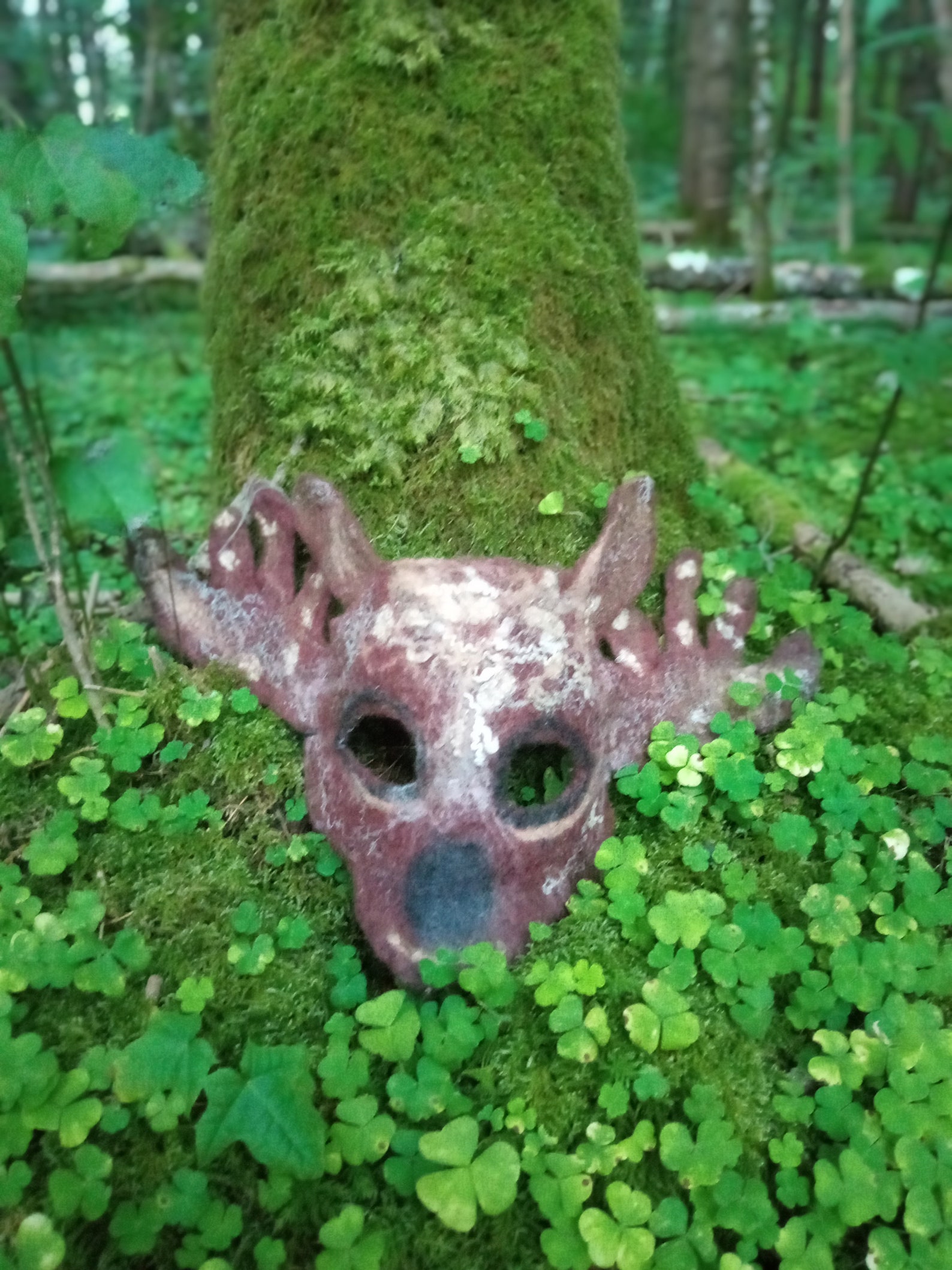 Felt Elk Mask: Unisex Wool Deer Headwear, Halloween Costume - Etsy