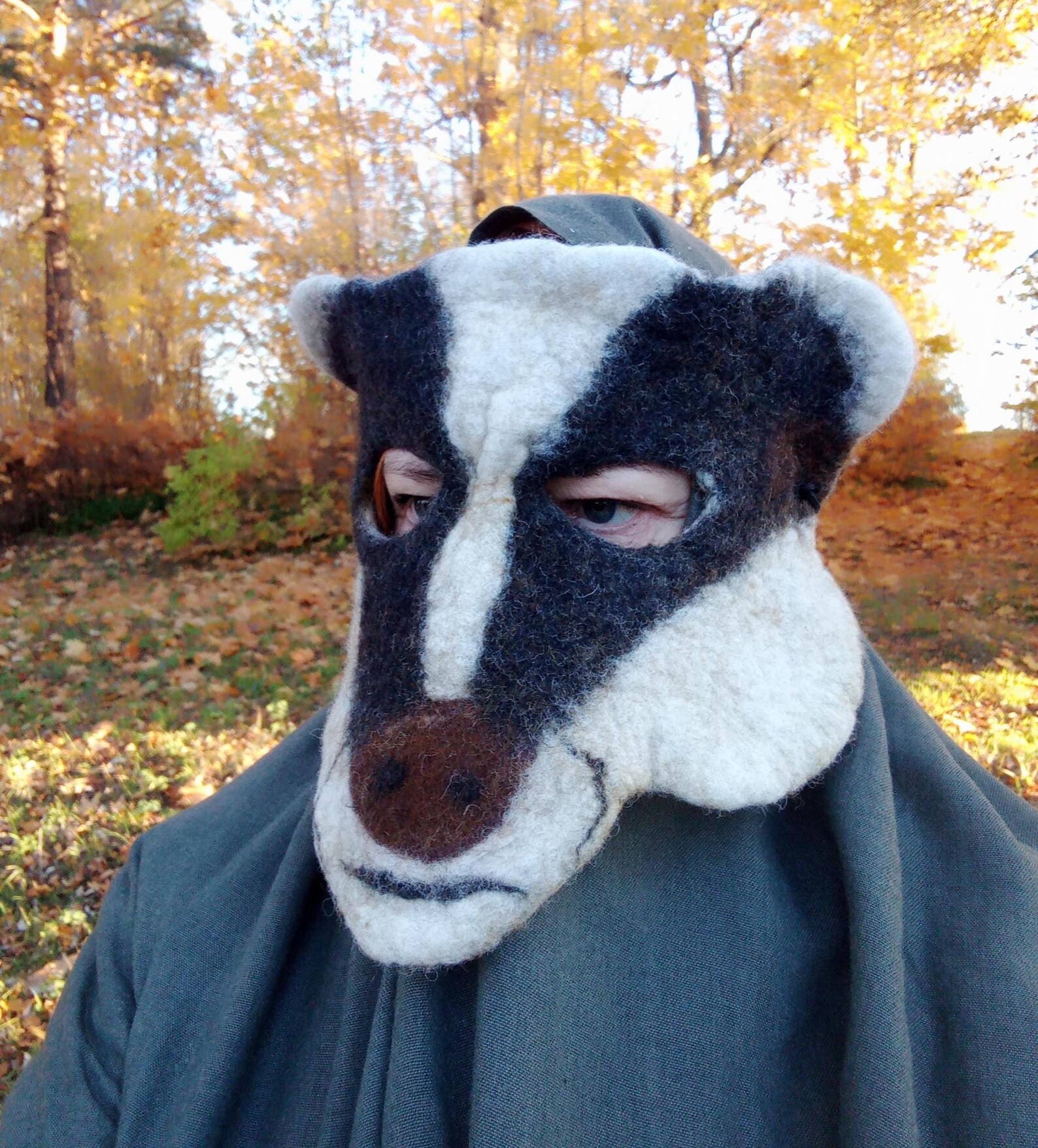 Luxury Felt Badger Mask for Adults Unisex.festival Headdress.carnival ...
