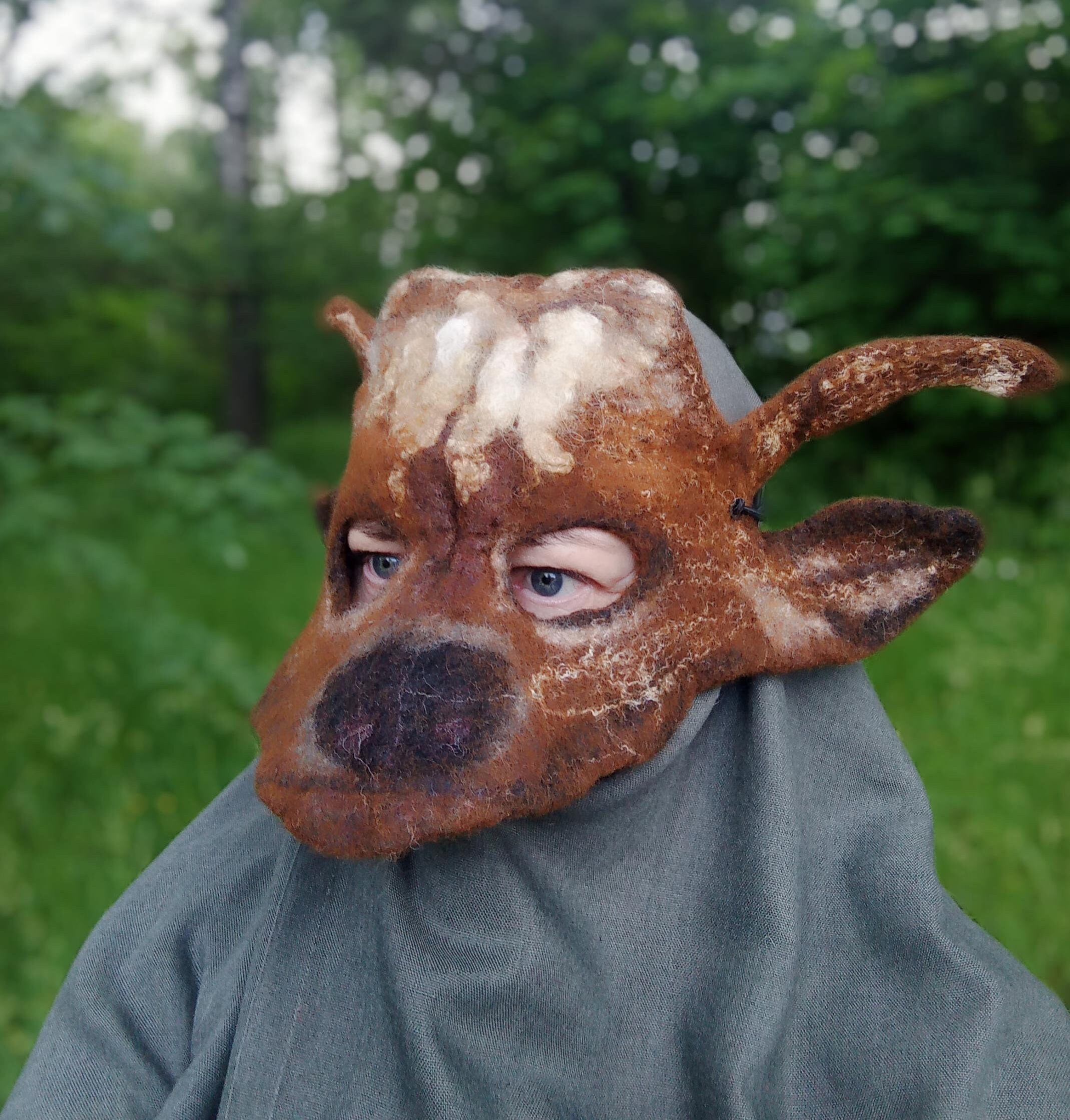 Luxury Felted Bull Mask Unisex Adult.festival Headwear.carnival Mask ...