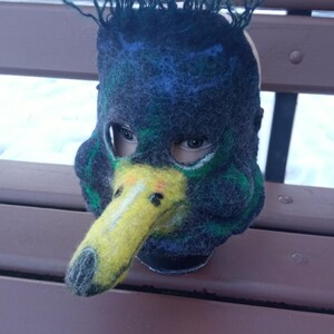 Luxury Kids Teen Felt Duck Mask.therian Mask.headwear.carnival Goose ...