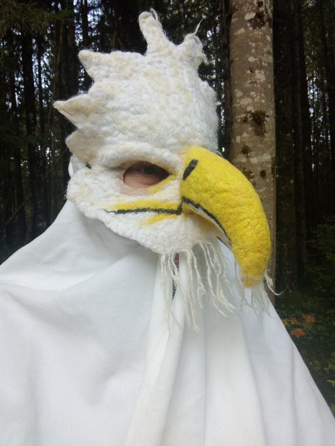 Luxury Felt Bald Eagle Mask for Adults.holiday Headdress.carnival Mask ...