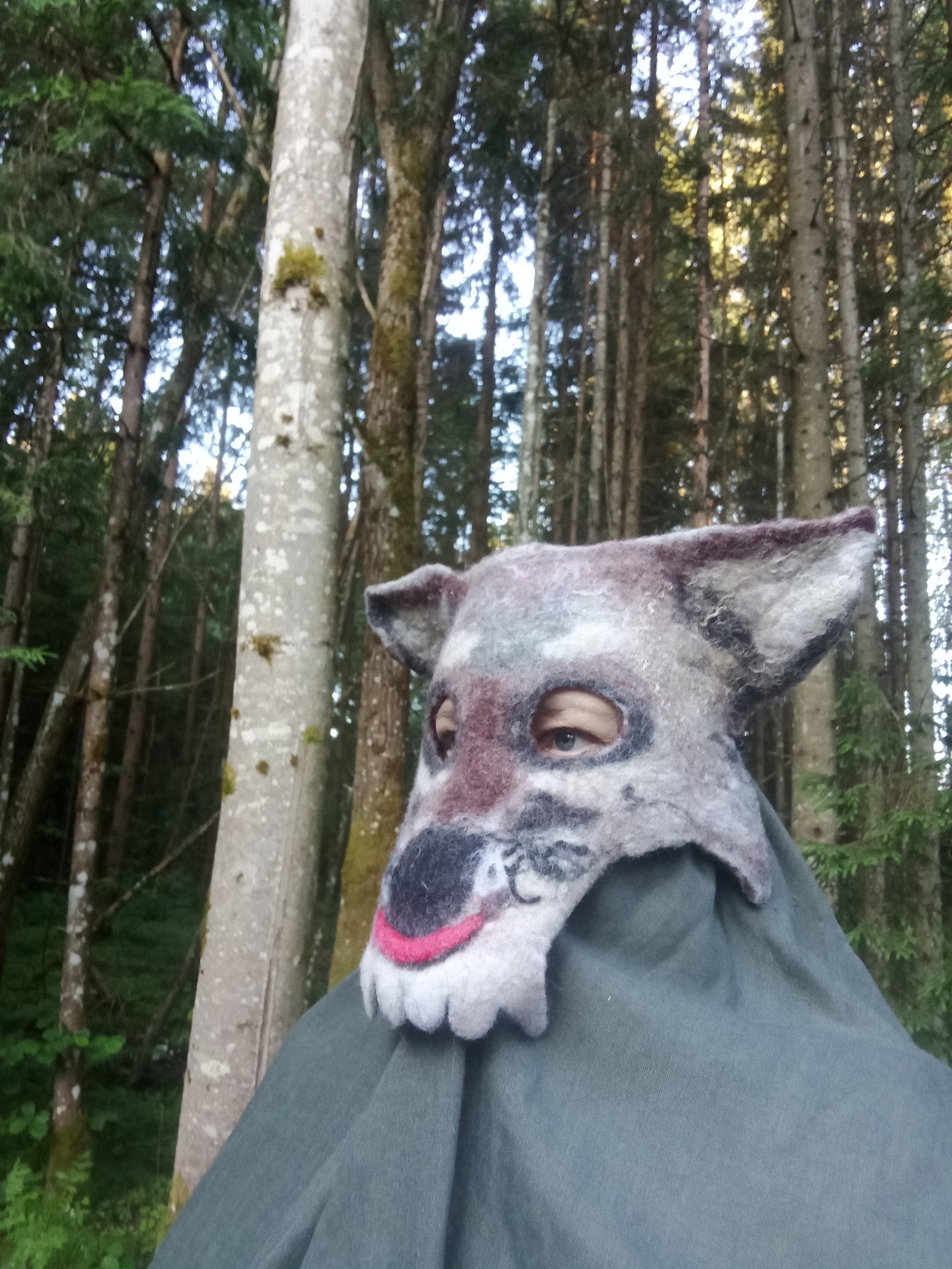 Luxury Felt Wolf Mask Unisex Adult Therian Mask.carnival Mask.animal ...