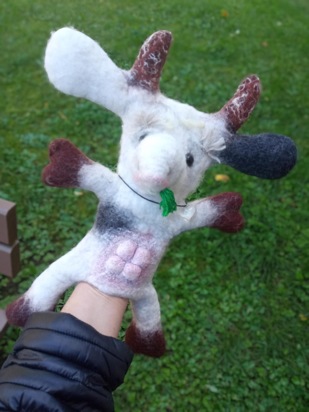 Wet Felted Wool Cow Hand Puppet: Interactive Children's Toy - Etsy