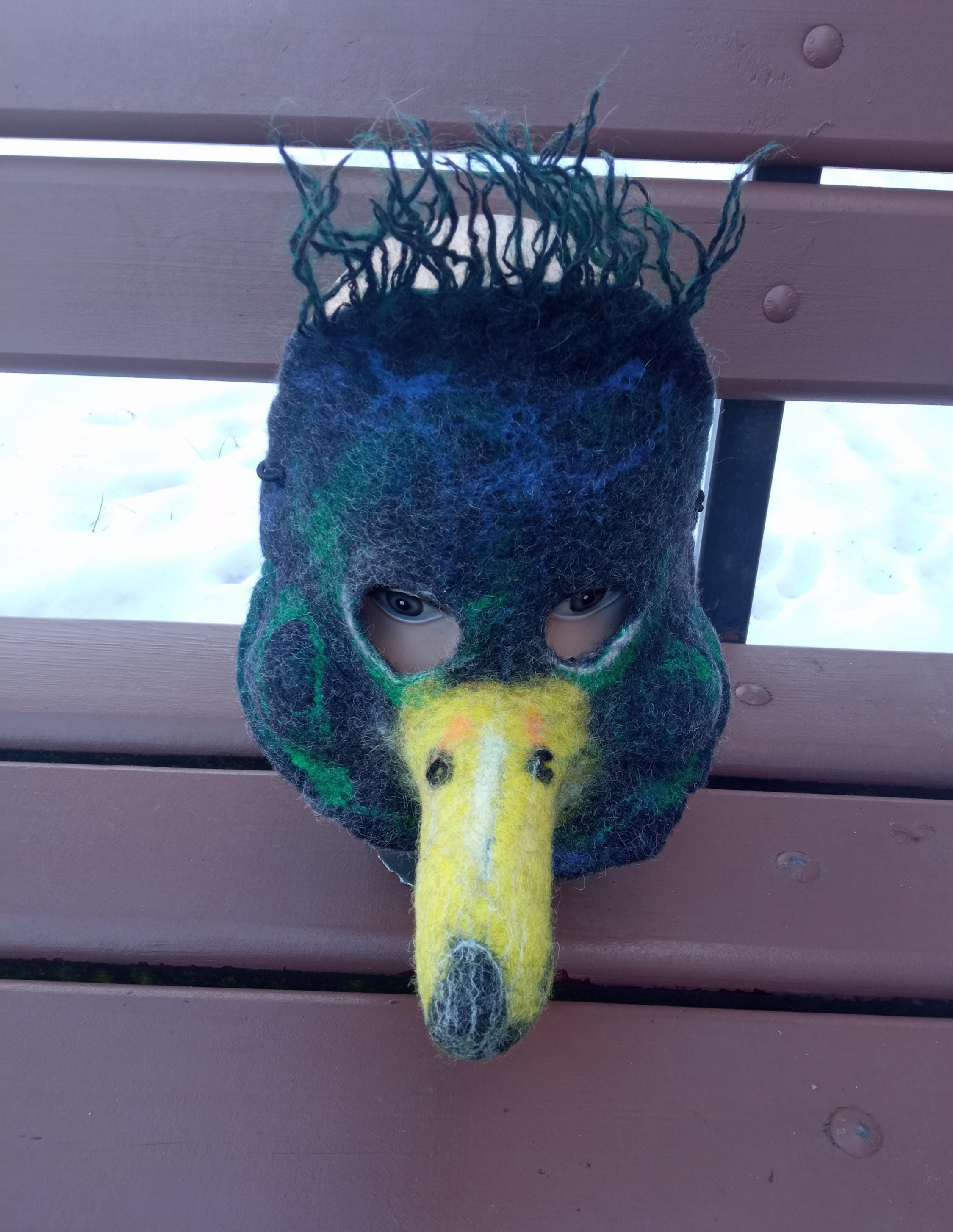 Luxury Kids Teen Felt Duck Mask.therian Mask.headwear.carnival Goose ...