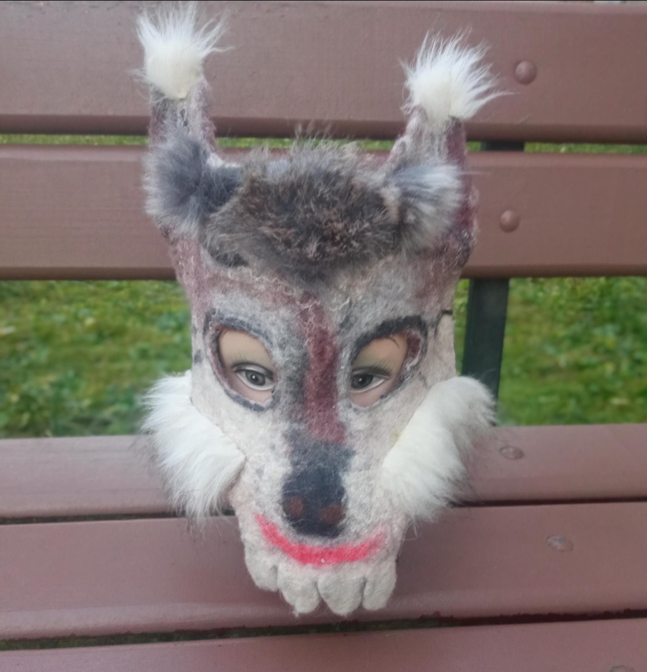 Hand Felted Wolf Mask – 3D Sculpted Wool Animal Cosplay Headwear - Etsy