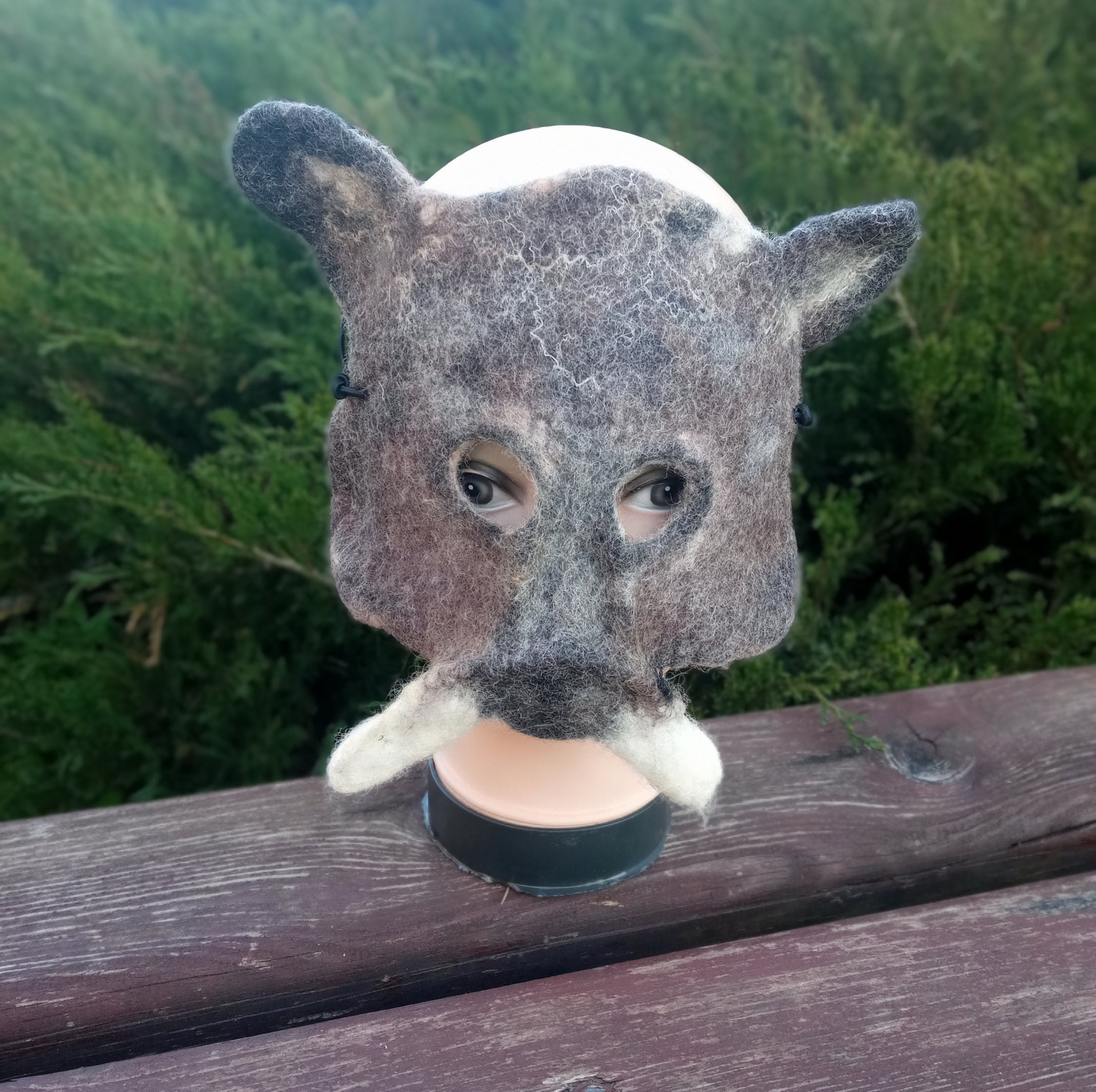 Luxury Childrens Felted Boar Mask.therian Mask.headdress.carneval Boar ...
