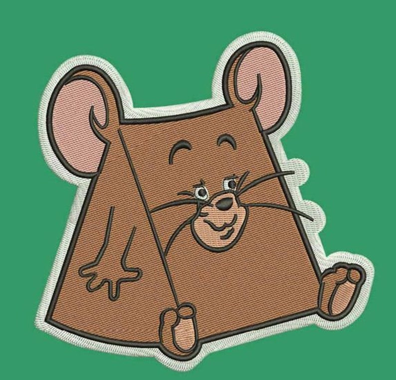 Jerry Embroidery Design, Tom & Jerry, Cheese Block, Machine Embroidery ...