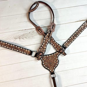 Blue Daisy Gladiator Style Leather Tack Set - Etsy