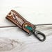 Tooled Leather Tab Key Fob - Etsy