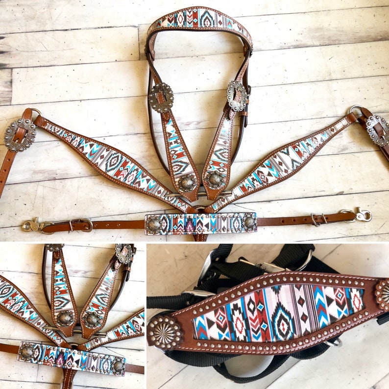 Multi Colored Navajo Diamond Pattern Tack Set - Etsy