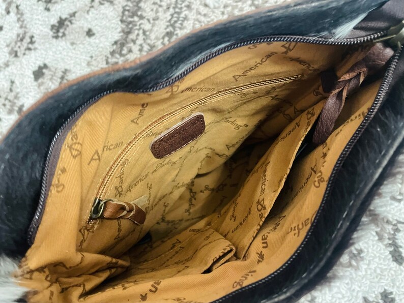 Tan & Brown Spotted Crossbody Hide Bag With Fringe - Etsy