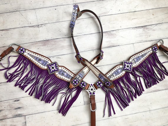 Purple Arctic Fringe Tack Set | Etsy