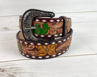 Cactus Leather Belt - Etsy