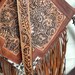 Country Hide & Floral Tooled, Fringe Chocolate Leather Bag - Etsy