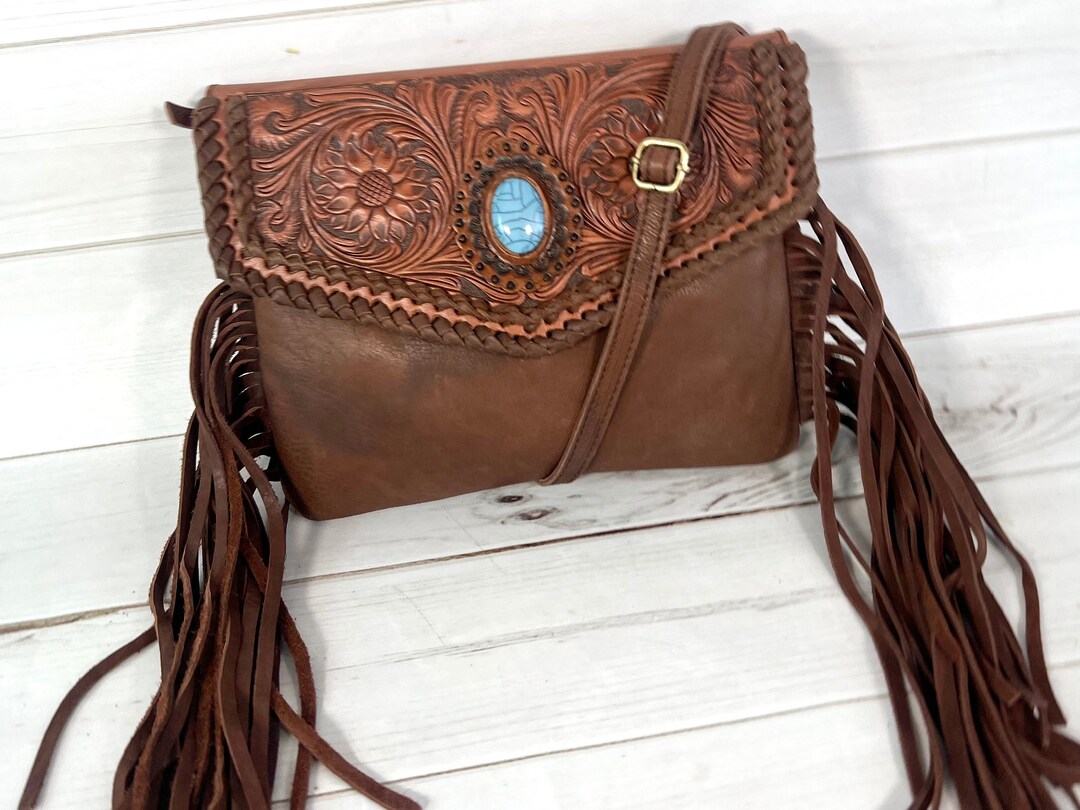 Dark Brown Leather Braided Envelope Handbag - Etsy
