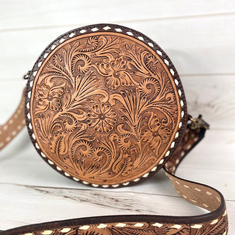 Tooled Leather Purse - Etsy