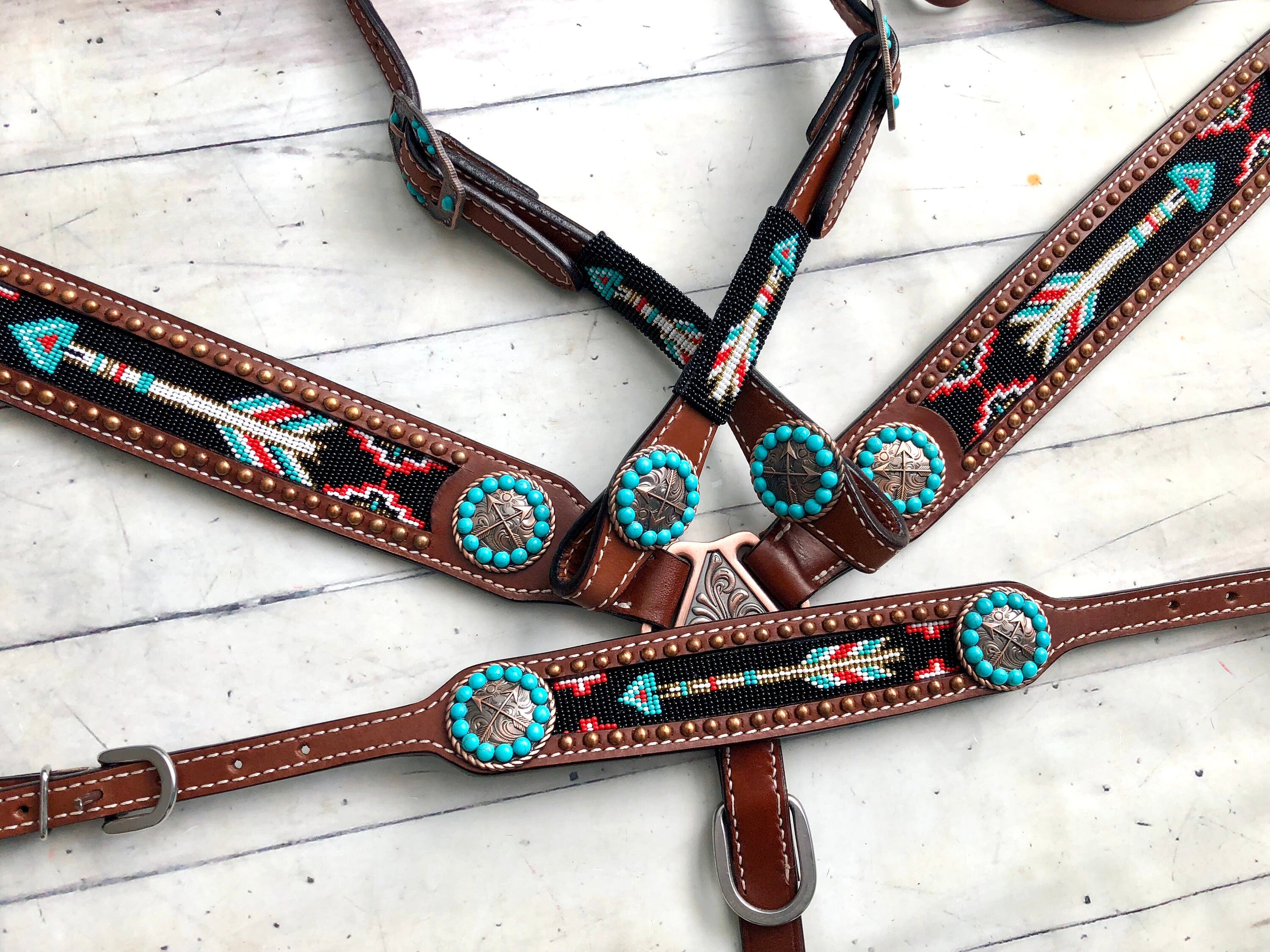 Arrow Beaded Wither Strap - Etsy