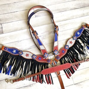 Red White & Blue Sparkle Tack Set - Etsy