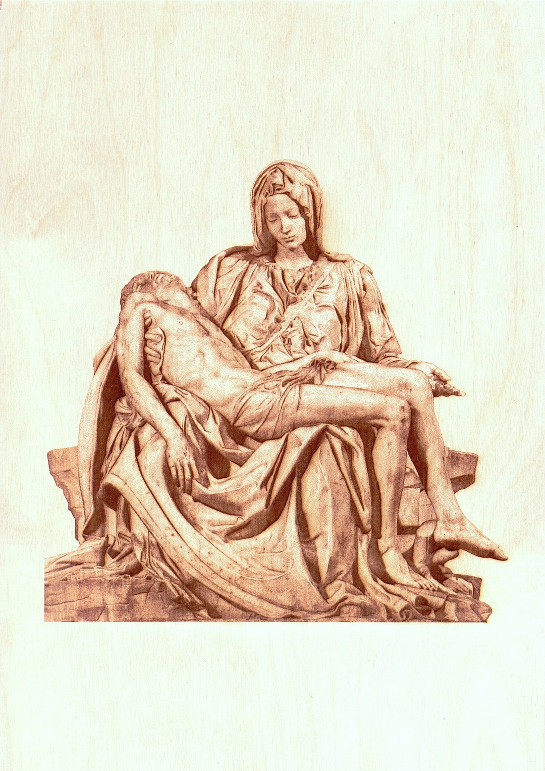 Pieta. Digital Files for Laser Engraved. Glowforge and for All Laser ...