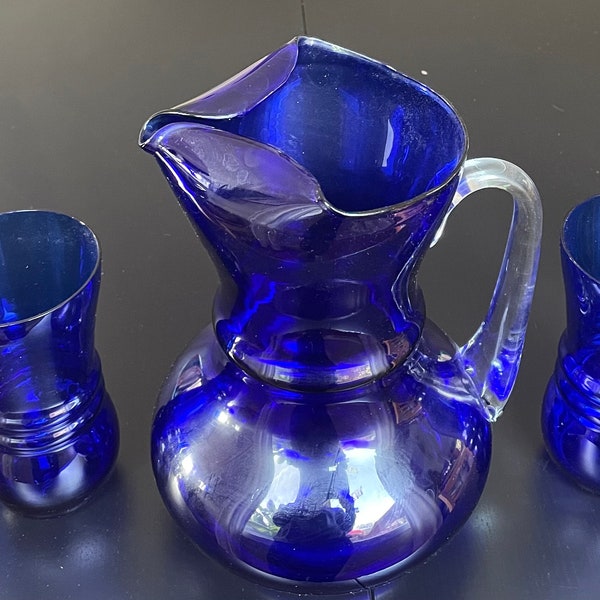 Cobalt Blue Pitcher - Etsy