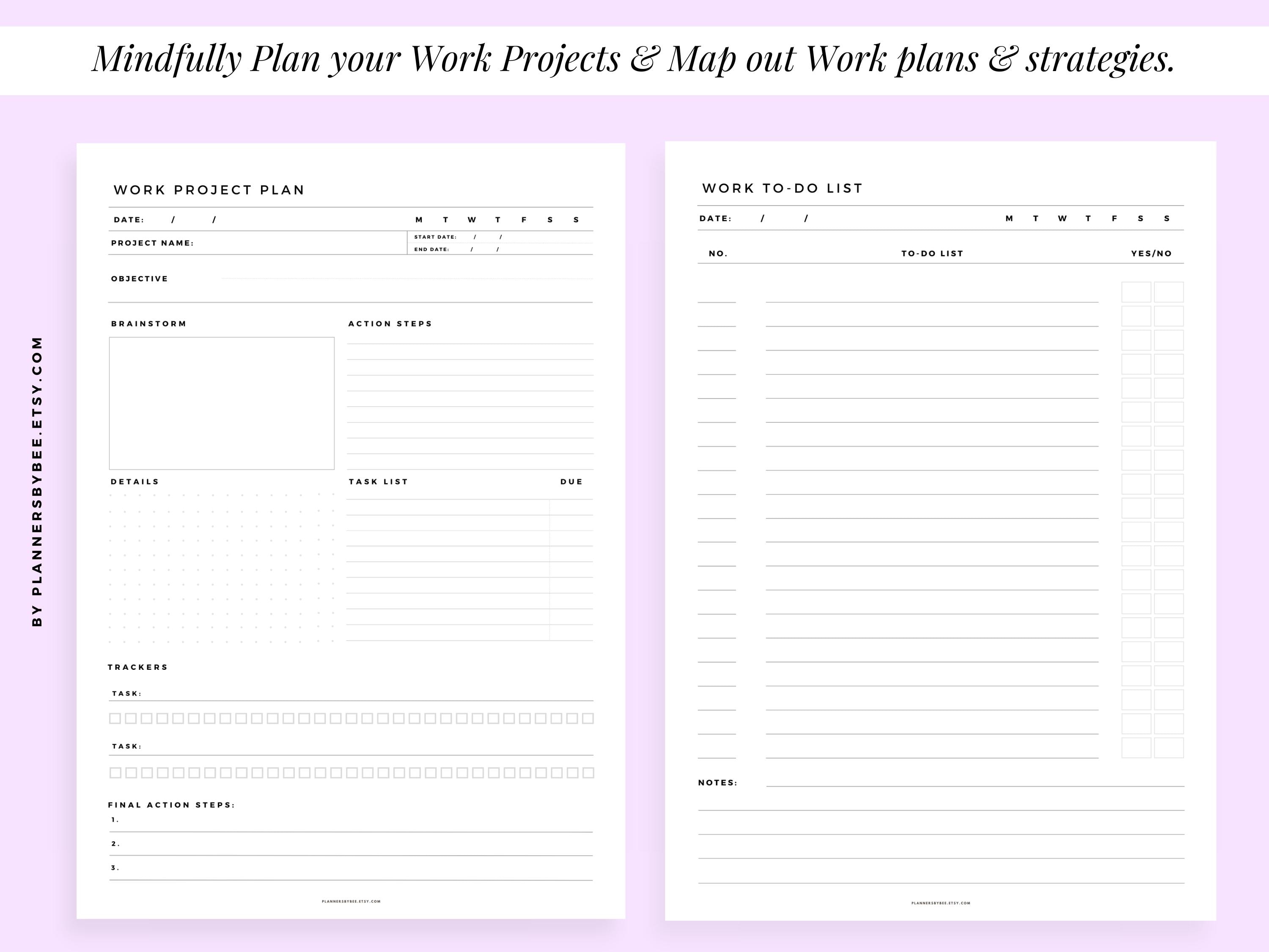 Printable Work Schedule Planner Office Tasks Checklist Office Organizer ...