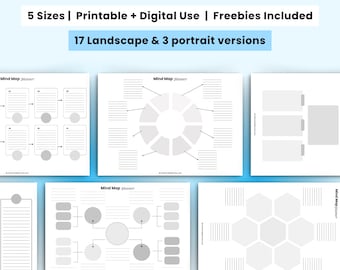 Printable Mind Map Template | Brainstorming, Study Guide (digital ...