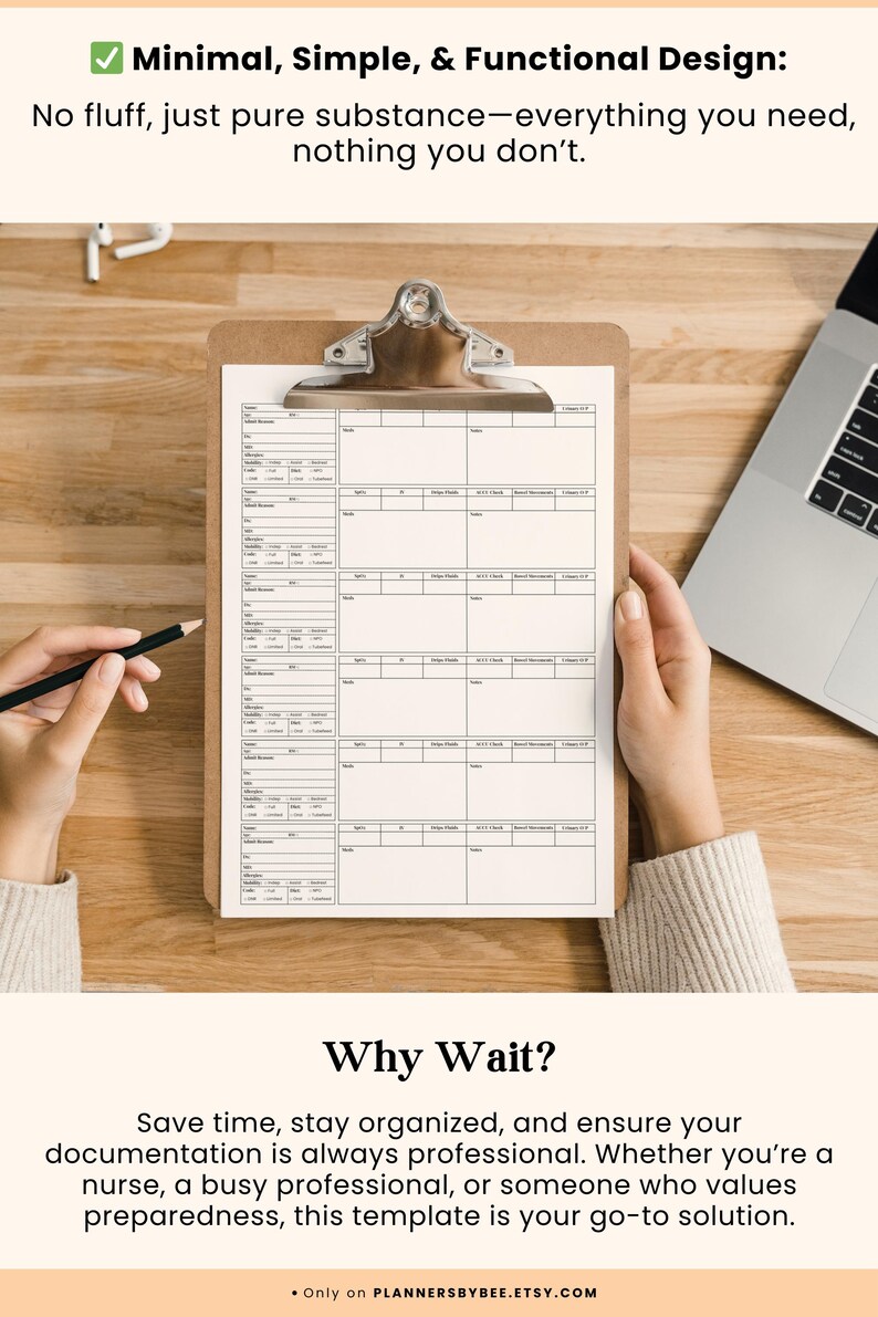 Editable Med Surg Report 6 Patient, Nurse Report Sheet ICU Nurse Brain ...