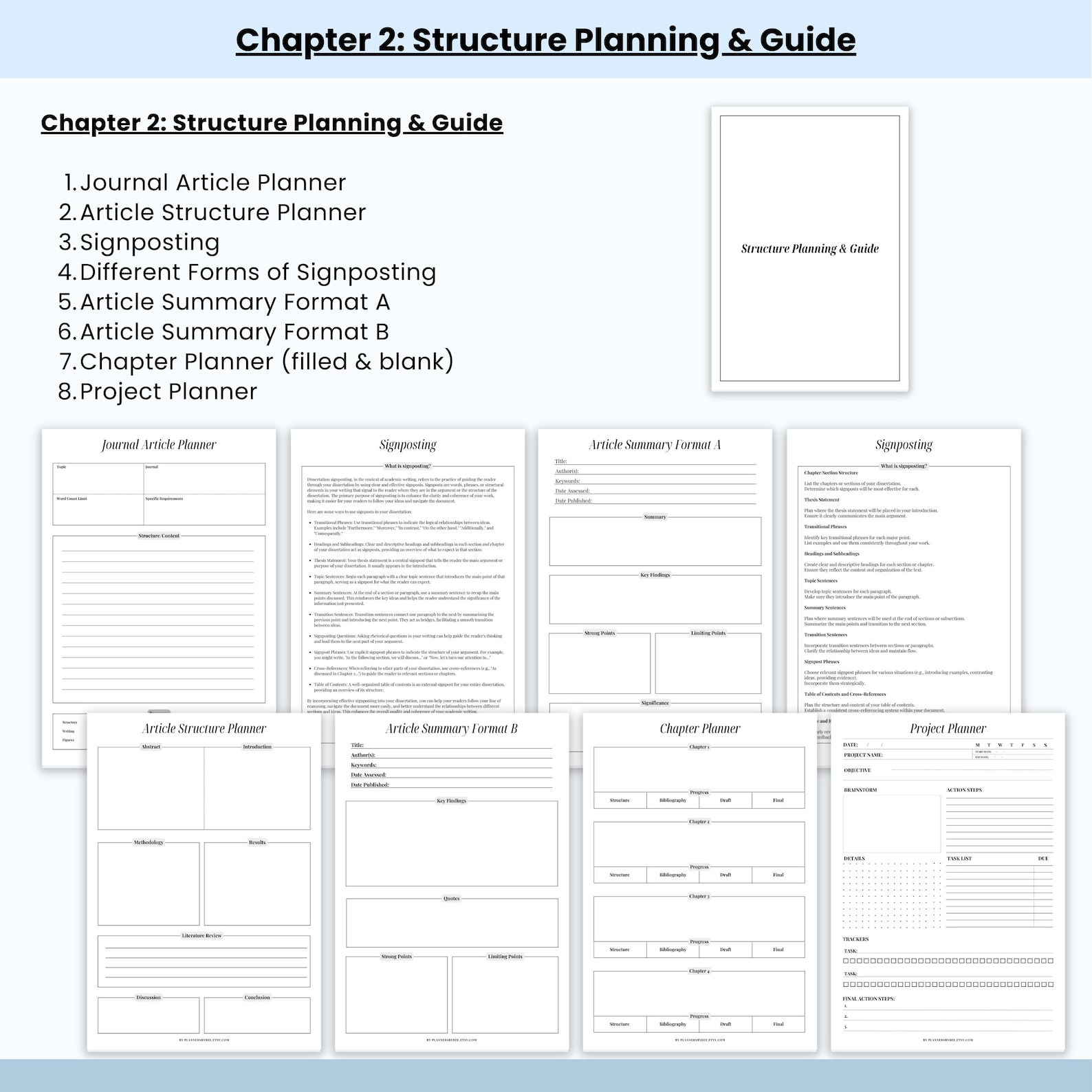 2025 Dissertation Planner: Thesis Journal for Phd, Masters (editable ...