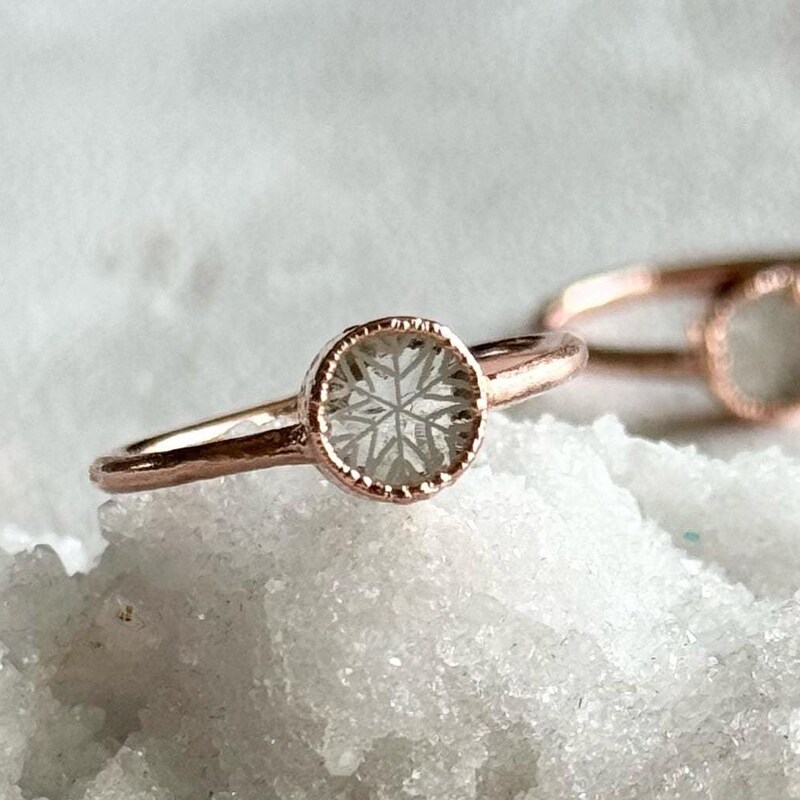 Snowflake Ring - Etsy UK
