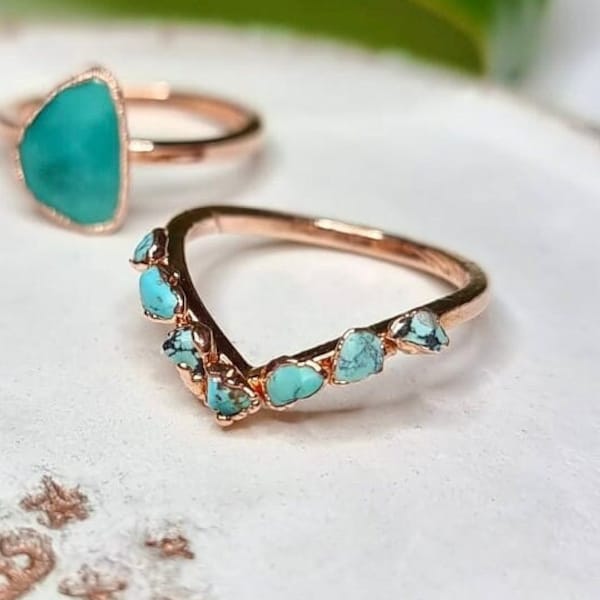 Raw Turquoise Ring - Etsy