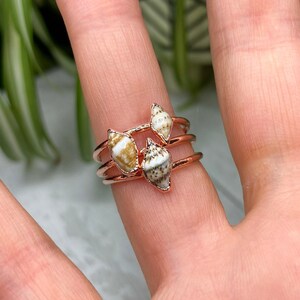 Electroformed Copper Real Shell Ring | Ocean Jewelry | Mermaid Ring - Etsy