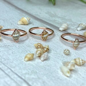 Electroformed Copper Real Shell Ring | Ocean Jewelry | Mermaid Ring - Etsy