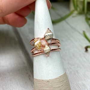 Real Shell Ring | Tiny Shell Ring | Shell Ring | Mermaid Ring | Copper ...