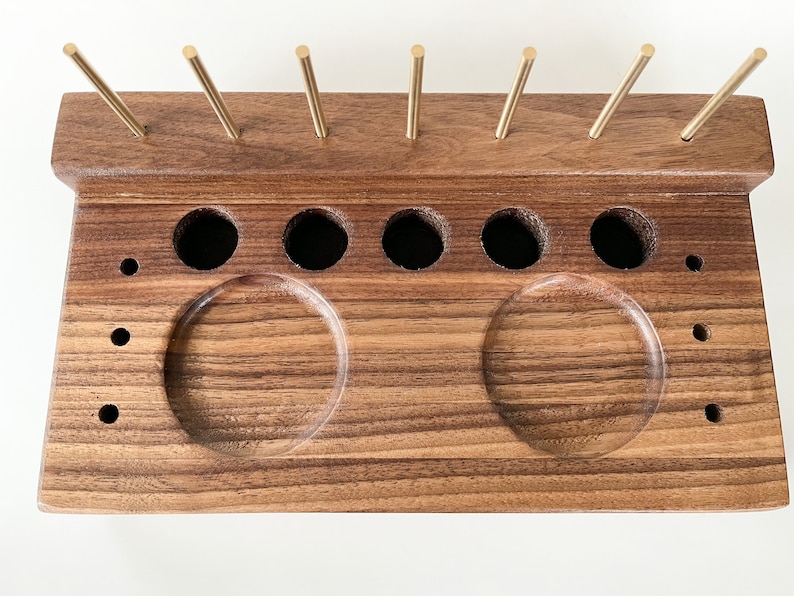 Fly Fishing Tying Tool Organizer Walnut Wooden Caddy, Fly Fishing Desk ...