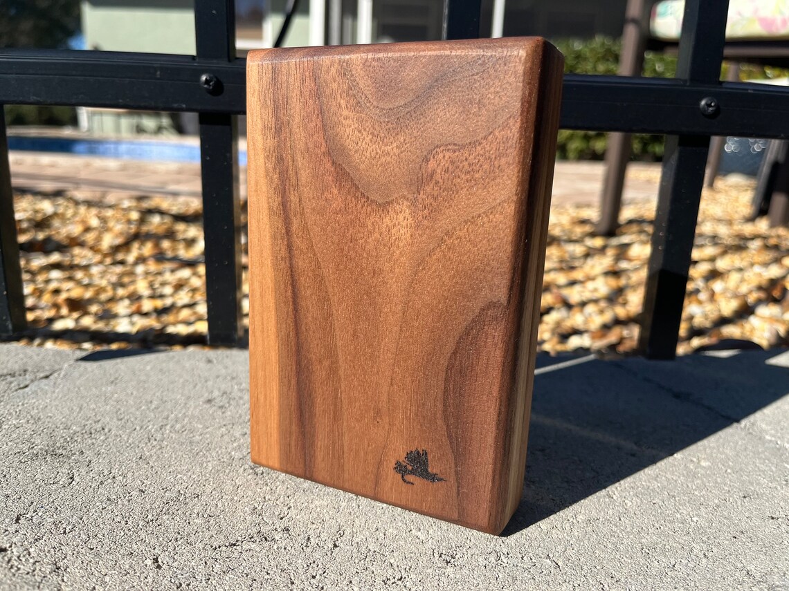 Handcrafted Walnut Wood Fly Fishing Box Engraved Perfect for - Etsy