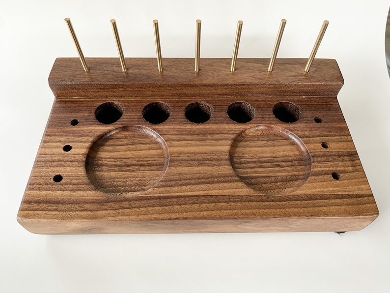 Fly Fishing Tying Tool Organizer Walnut Wooden Caddy, Fly Fishing Desk ...