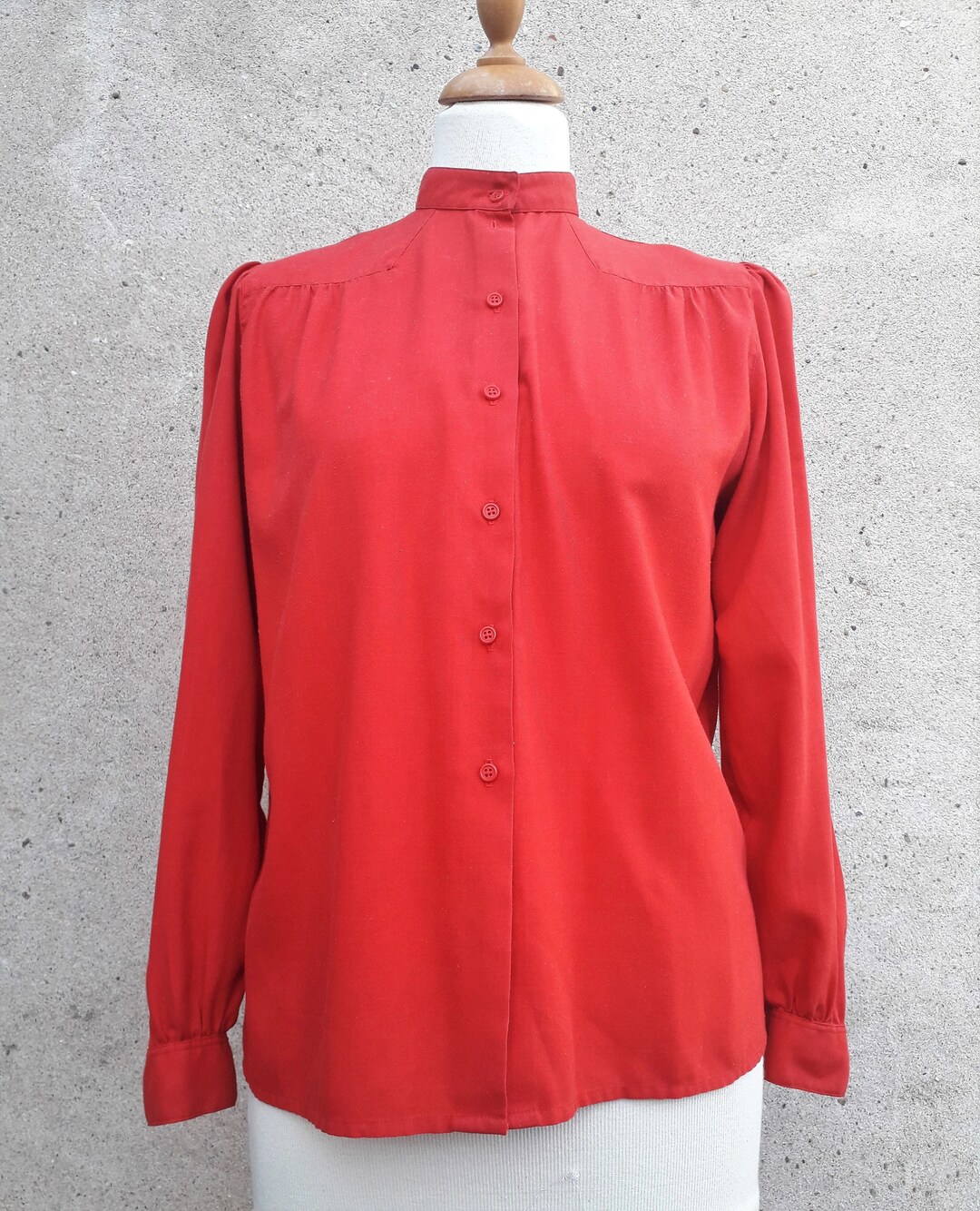 Nice Bright Red Preppy Chic Blouse Authentic Vintage French - Etsy