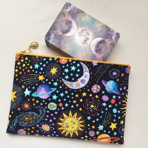 Sun, Moon, & Stars Zipper Pouch / Cosmetic Purse / 6x9 - Etsy