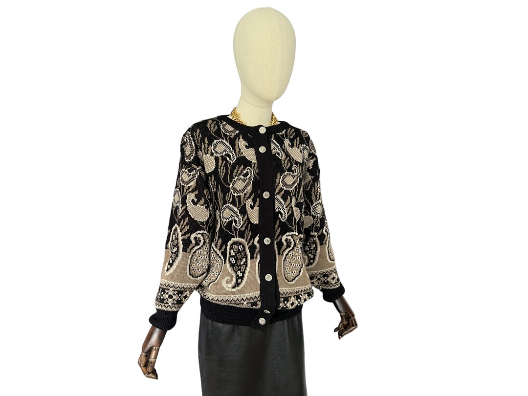 Vintage 50's Brettles Woman Wool Button Pattern Cardigan - Etsy