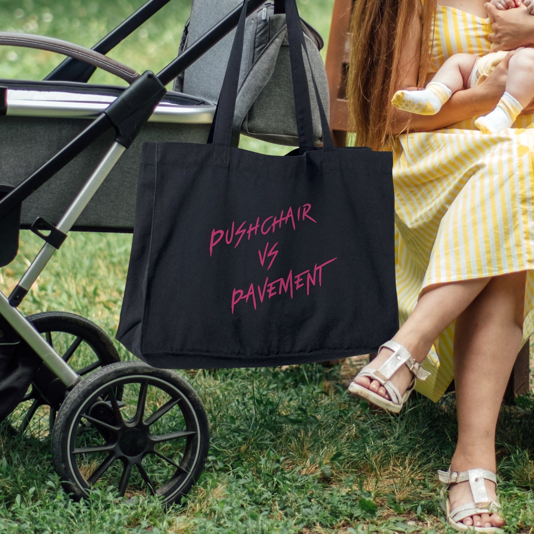 Pushchair Vs Pavement Woven Canvas Shopping Bag - Etsy
