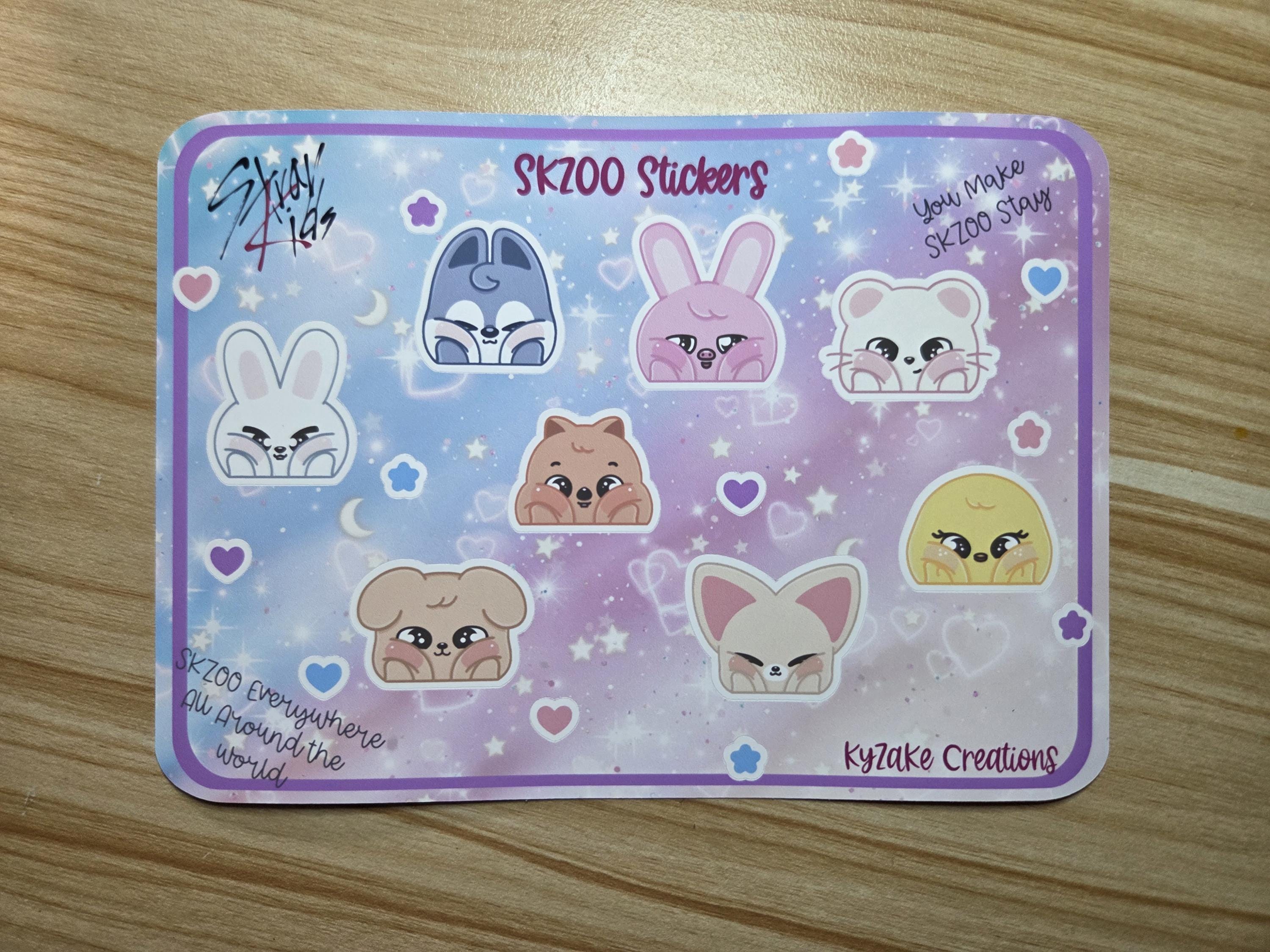 Squish Kawaii Character Sticker Sheet - Etsy