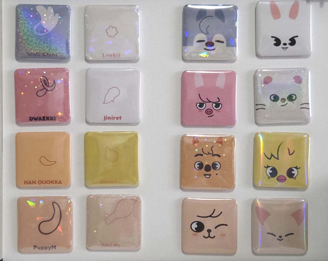 Squish Kawaii Character Sticker Sheet - Etsy