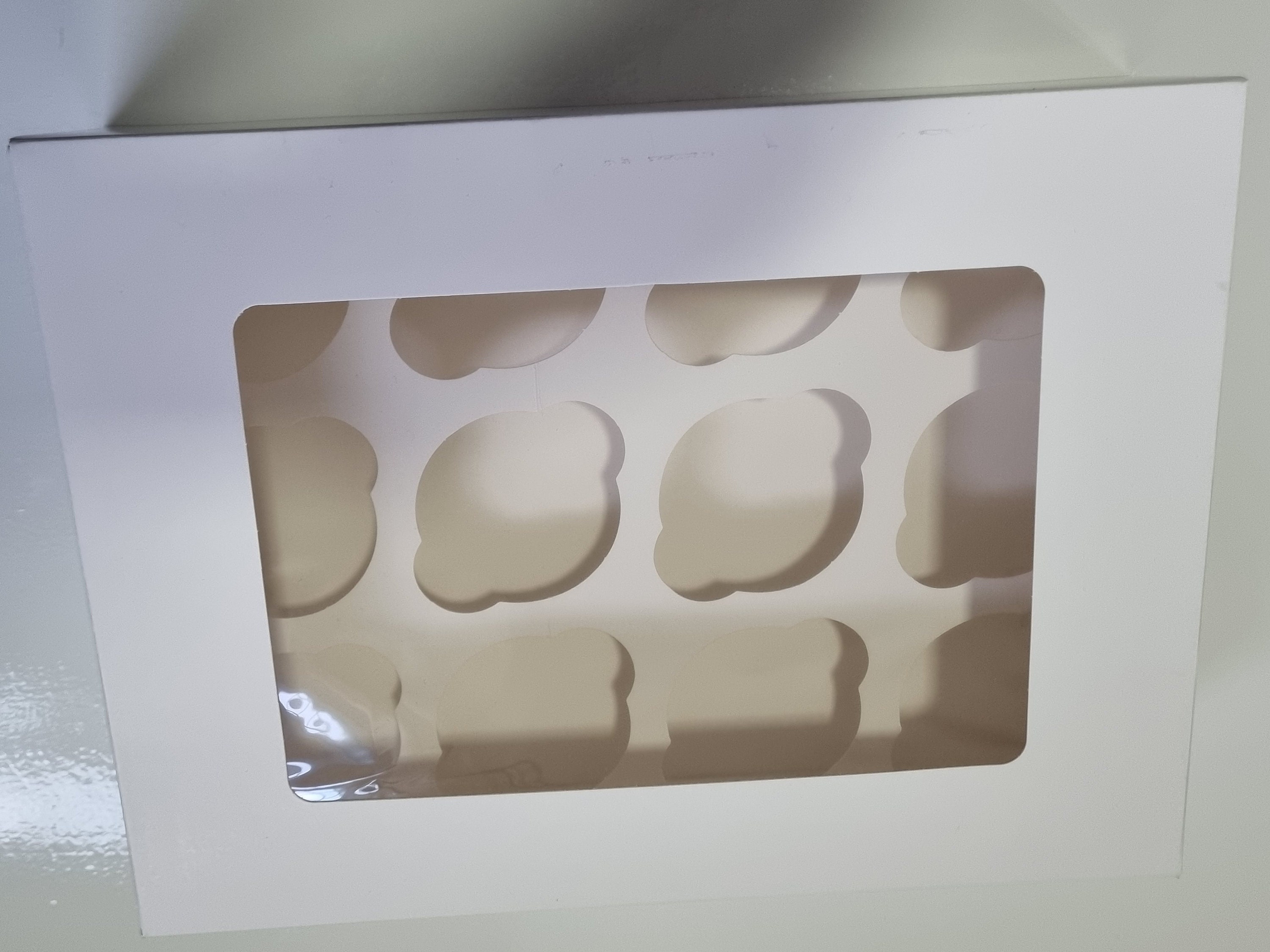 10x12 Hole Cupcake Boxes With Insert and Clear Window. Muffins,brownies ...