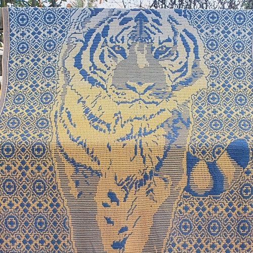 Flower Doodles Overlay Mosaic and Interlocking Filet DIGITAL - Etsy