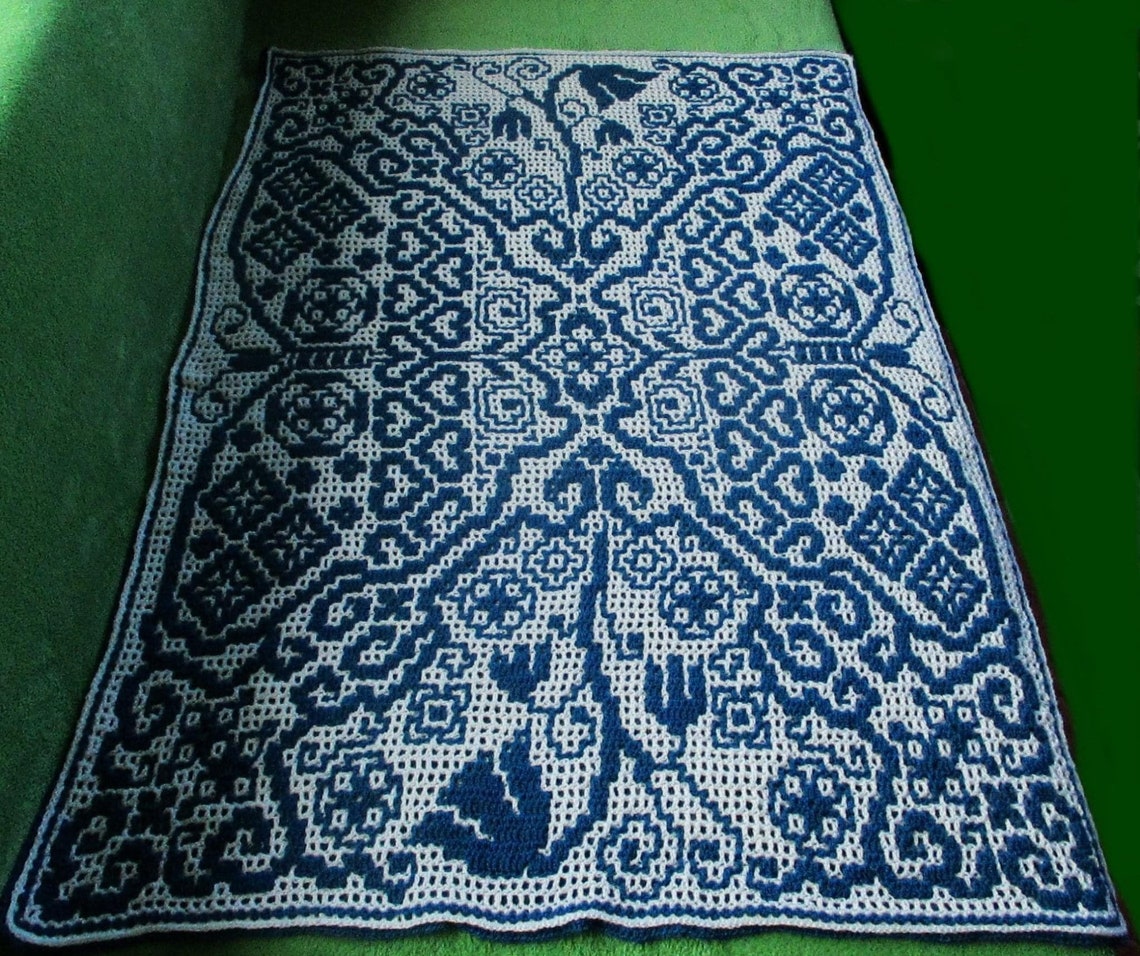 Butterflies, Crochet Pattern for Overlay Mosaic and Interlocking Filet ...