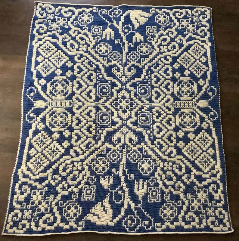 Butterflies, Crochet Pattern for Overlay Mosaic and Interlocking Filet ...