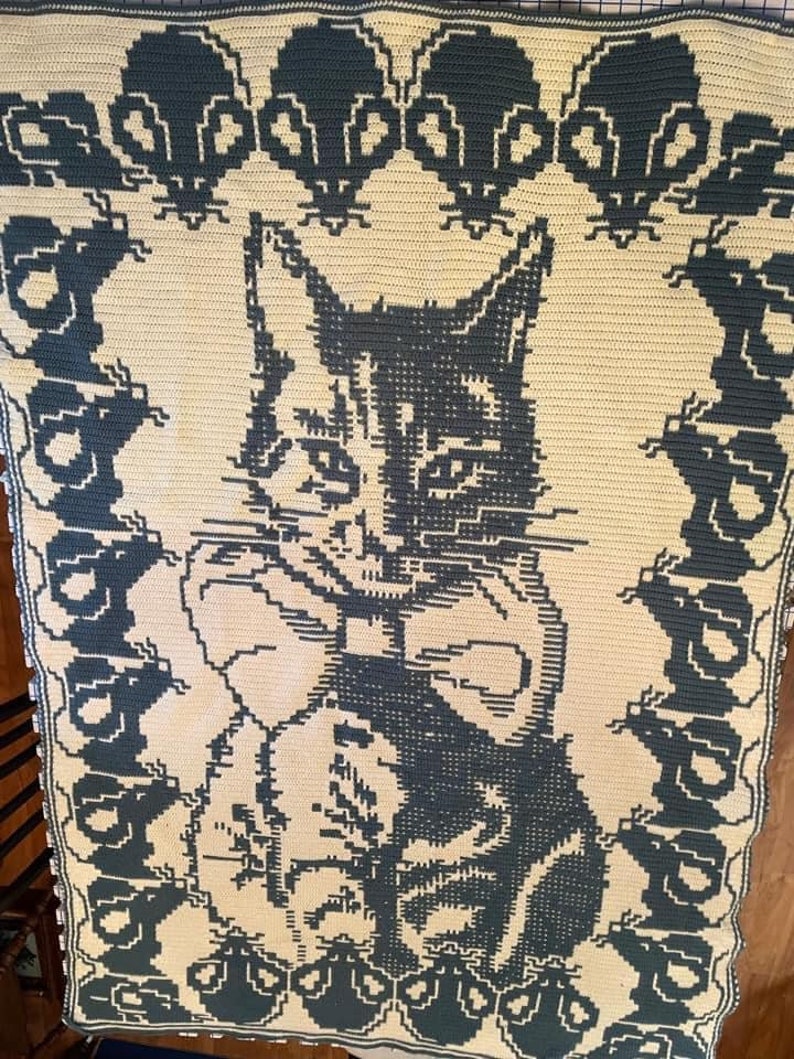 Cat King of Mice Throw for Overlay Mosaic and Interlocking - Etsy