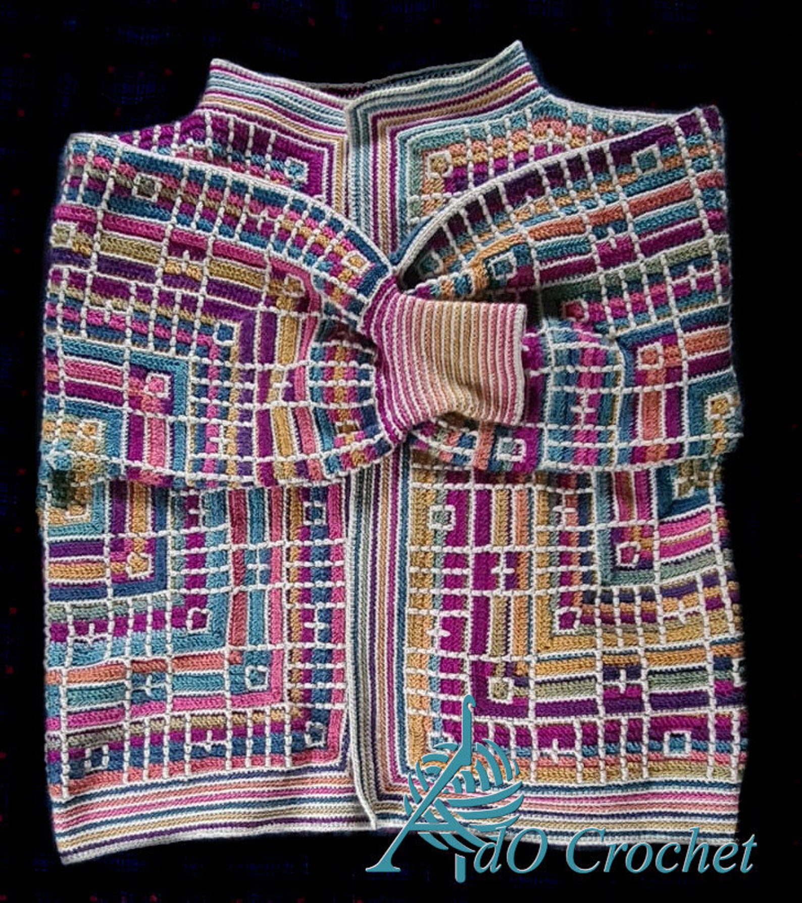 Hexagon Vest / Cardigan and Lap Throw in English, German and Dutch - Etsy